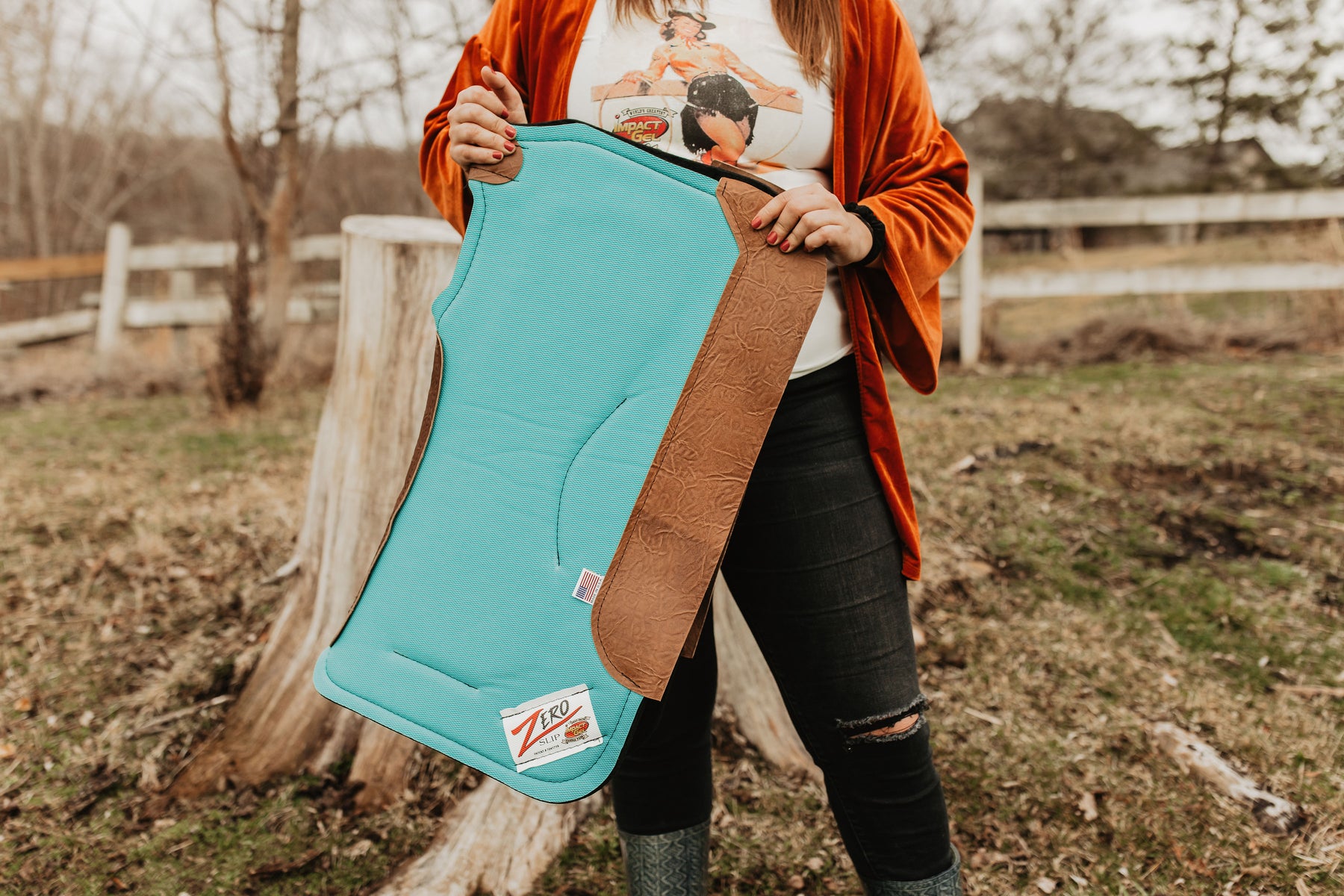 28" ZERO SLIP Teal Barrel Pad – Impact Gel