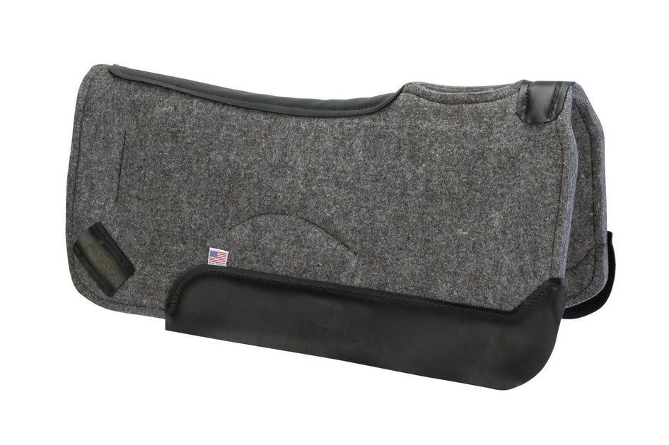 Contour Classic Saddle Pad Grey-Black Wear Leather – Impact Gel