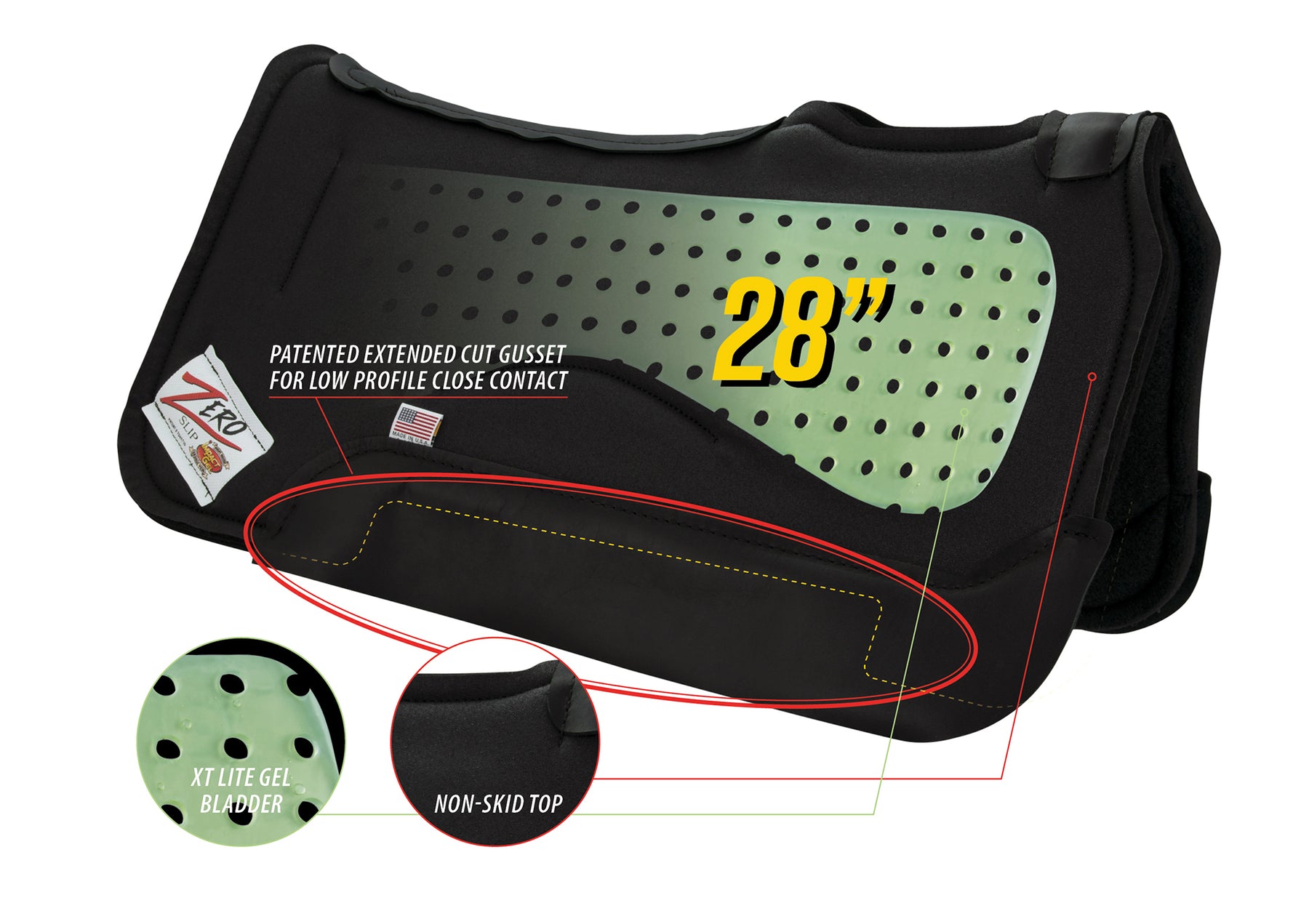 28" ZERO SLIP Barrel Pad – Impact Gel